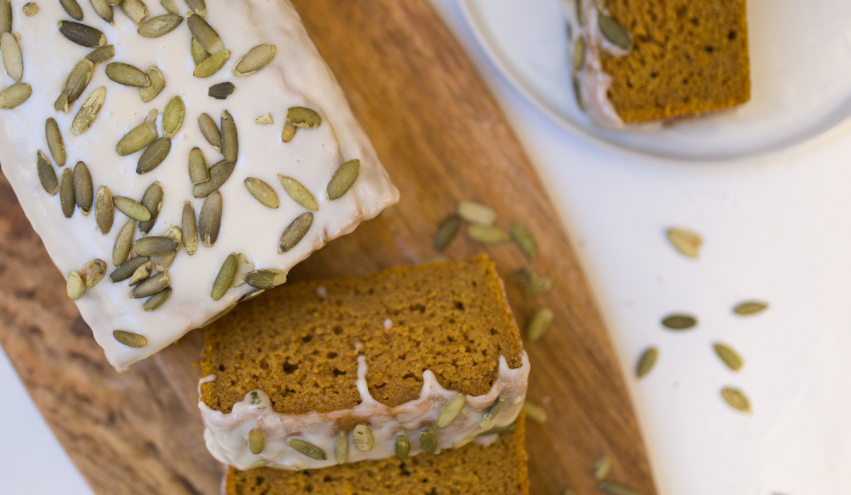 Maple Glazed Whole Wheat Pumpkin Bread • POUND: Rockout. Workout.®